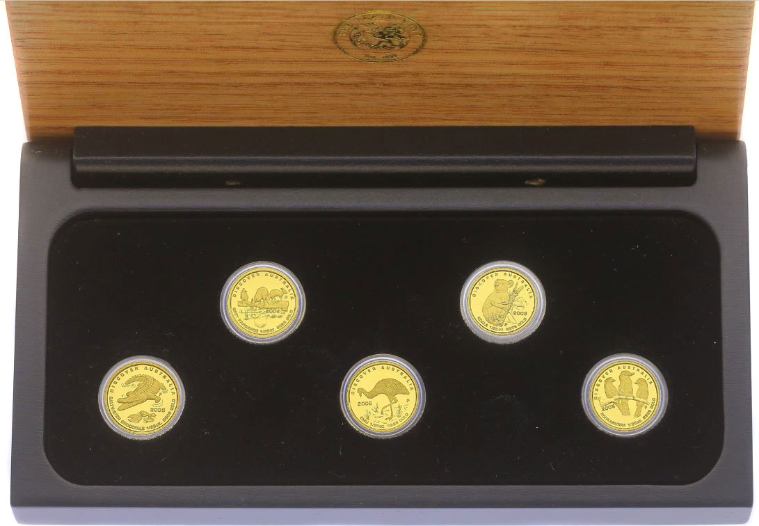 Australien 5x 5 Dollar (1/25 oz) 2006 Serie Discover Australia - 1/25oz ...