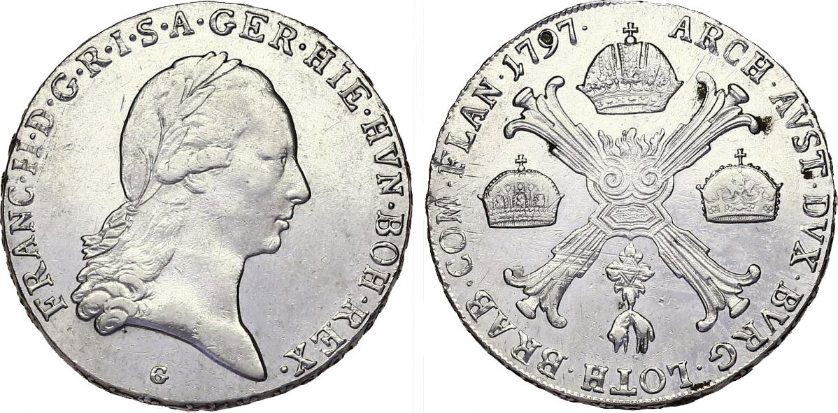 RDR Kronentaler 1797 G Franz II./I. (1792 - 1835) ss-vz | MA-Shops