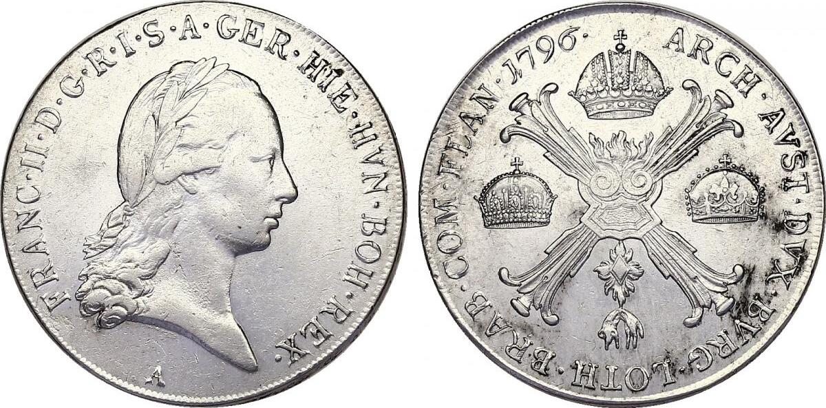 RDR Kronentaler 1796 A Franz II./I. (1792 - 1835) ss+/vz | MA-Shops