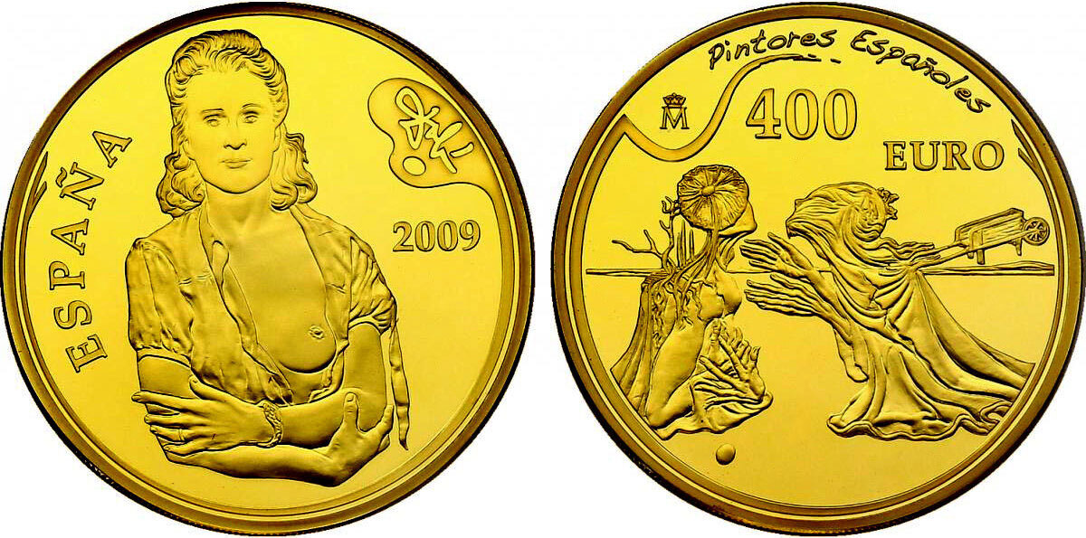 Spanien 400 Euro 2009 Salvador Dalí: 'Galarina' & 'Tristan und Isolde ...