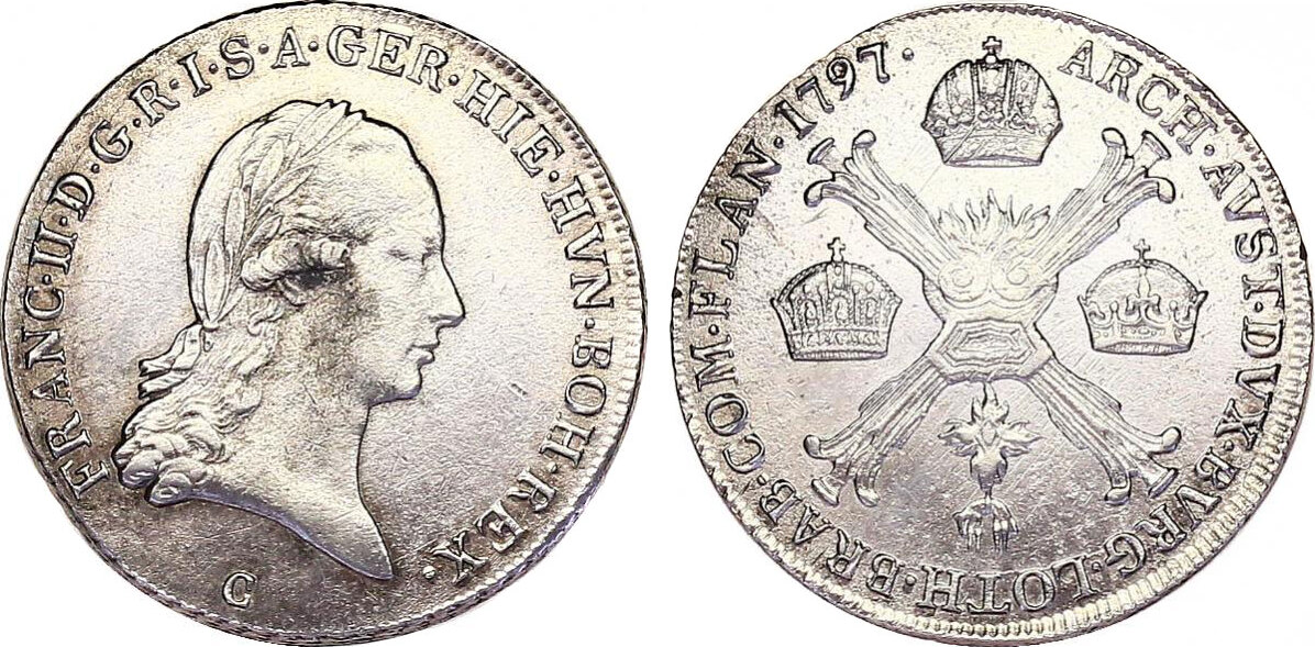RDR 1/4 Kronentaler 1797 C Franz II./I. (1792 - 1835) f.vz/vz | MA-Shops