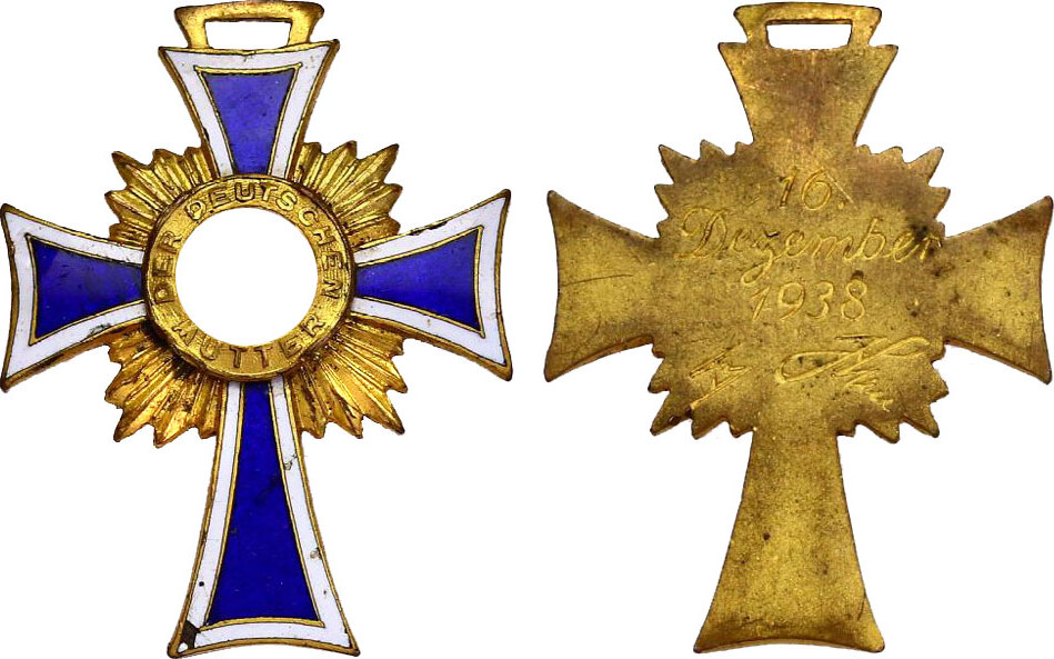 3. Reich goldenes Mutterkreuz 1938 siehe Abbildung | MA-Shops