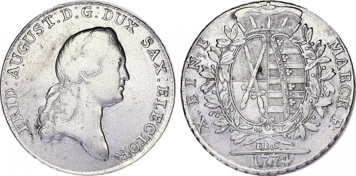 Deutschland - Sachsen Taler 1774 EDC Friedrich August III./I. (1763 ...