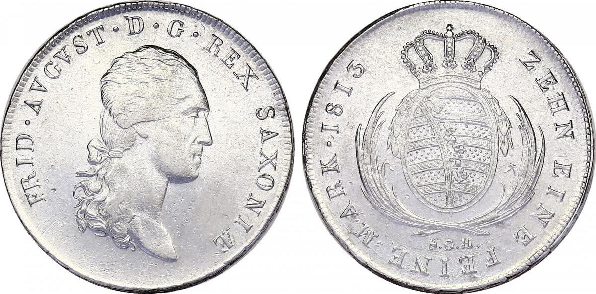 Deutschland - Sachsen Taler 1813 SGH Friedrich August III./I. (1763 ...