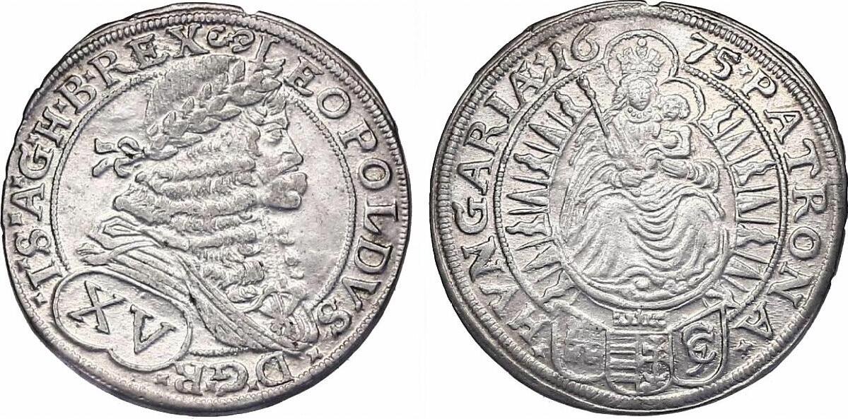 RDR XV Kreuzer 1675 GC Pressburg Leopold I. (1657 - 1705) min.RF, vz ...