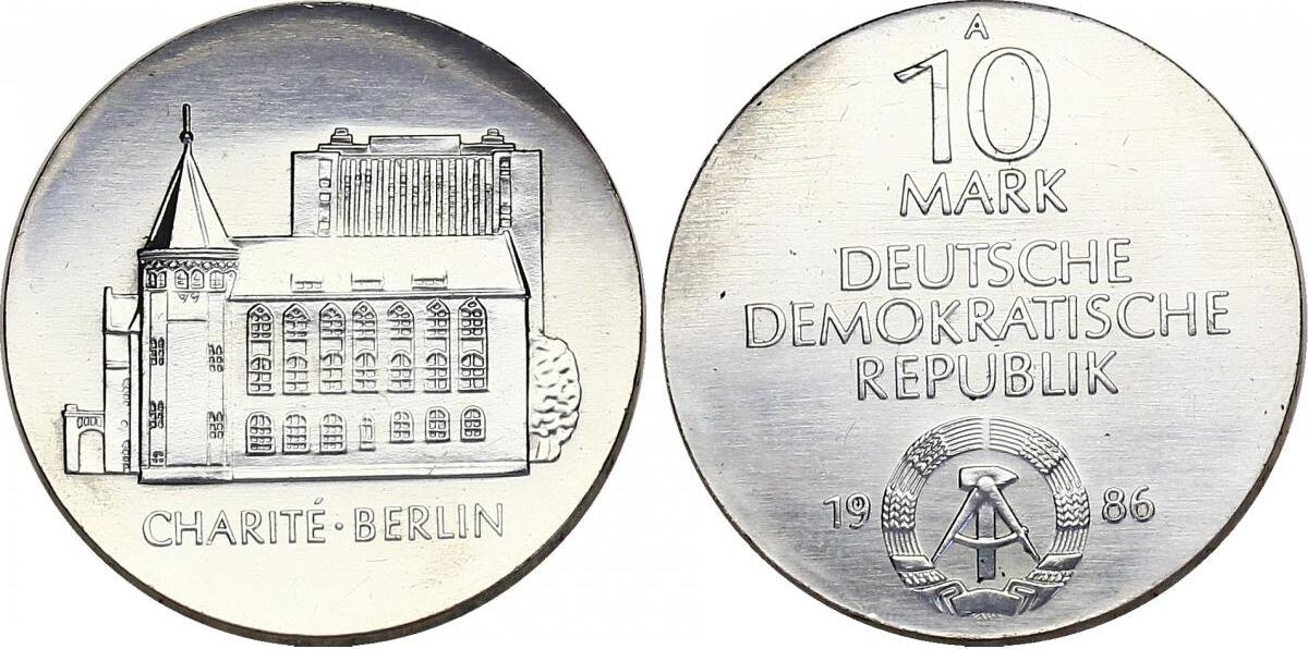 Deutschland - DDR 10 Mark 1986 A Charité Berlin stgl. | MA-Shops