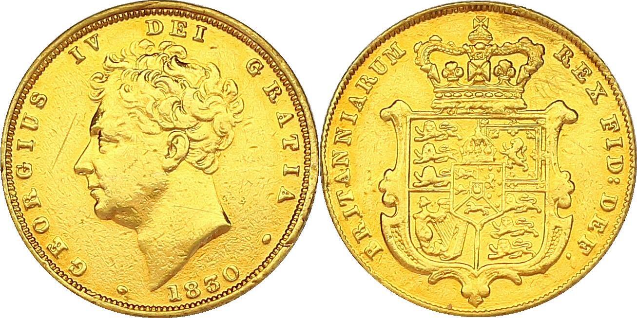 Großbritannien Sovereign 1830 Georg IV. (1820 - 1830) ss, L. Fassungssp ...