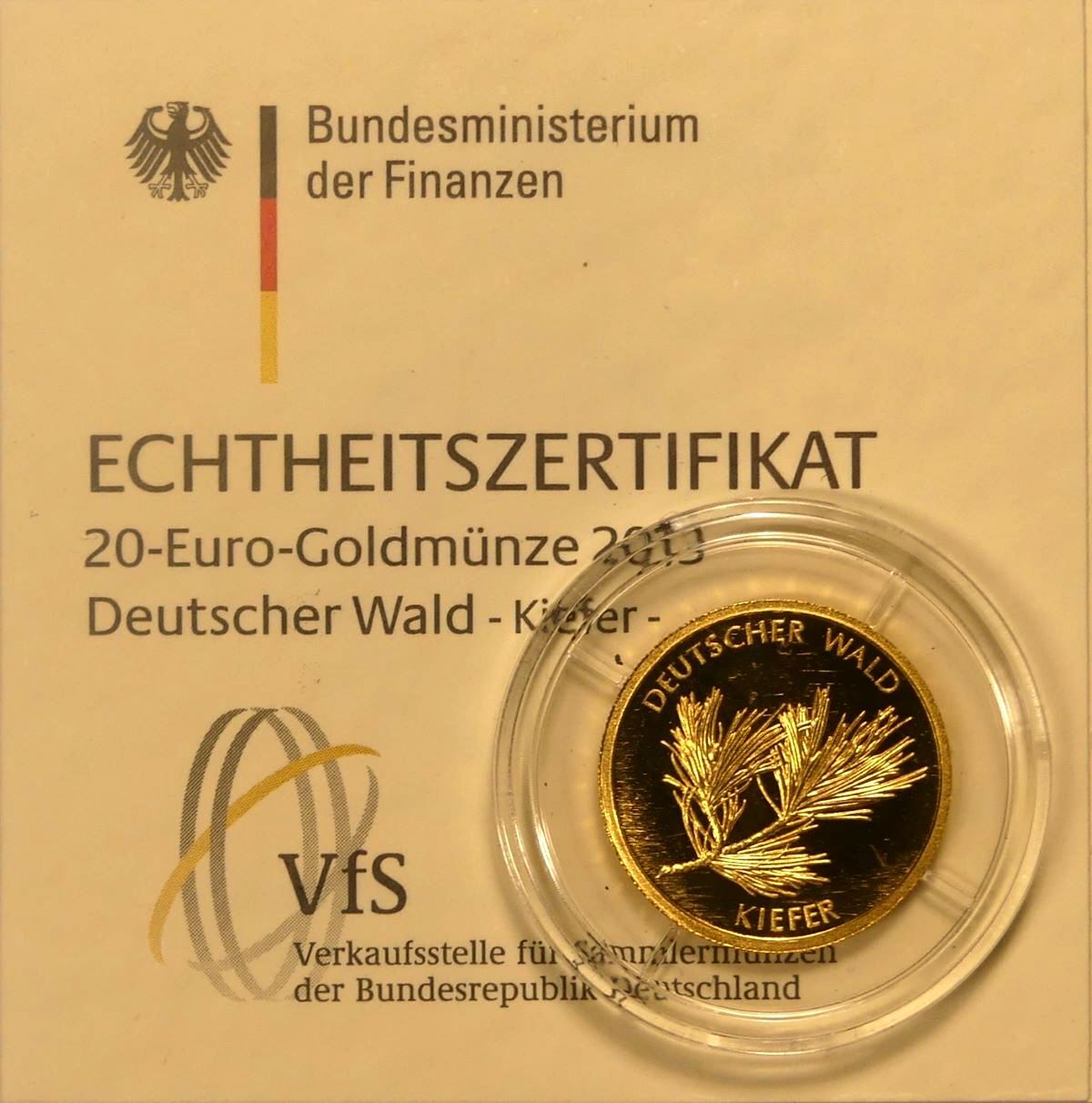 Bundesrepublik €20 Kiefer 2013-J LAGER-RÄUMUNG ! Deutscher Wald ...