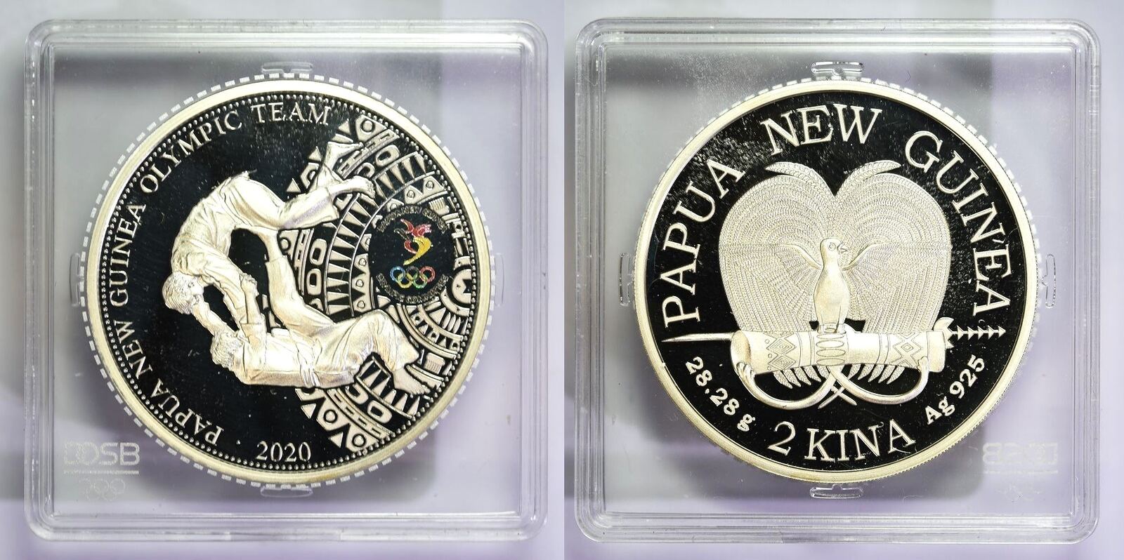 Papau New Guinea 2 Kina Olympiade 2020 - Rs. Paradiesvogel Polierte ...