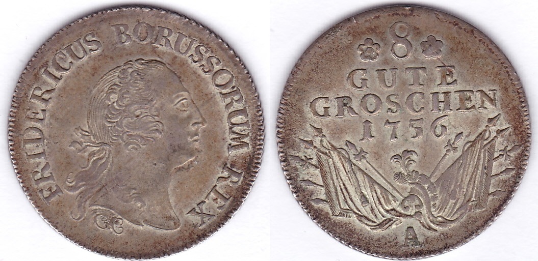 Deutschland, 8 Gute Groschen,Berlin, 1756, Preussen, Königreich ...