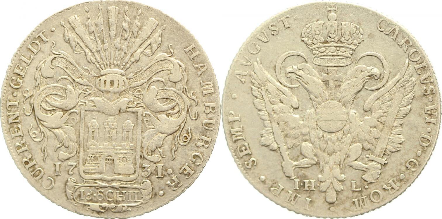 Hamburg, Stadt 16 Schilling 1731 Sehr schön+ | MA-Shops