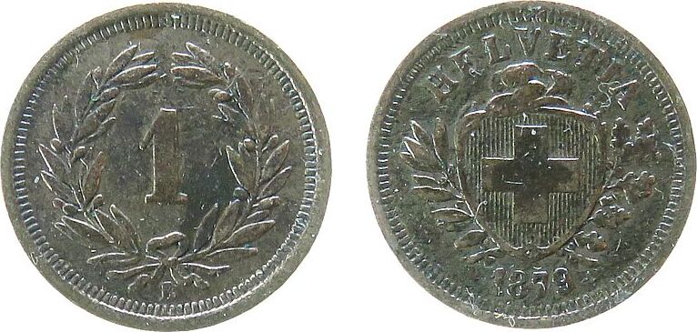 Schweiz 1 Rappen 1879 Br HMZ 1215 ss | MA-Shops