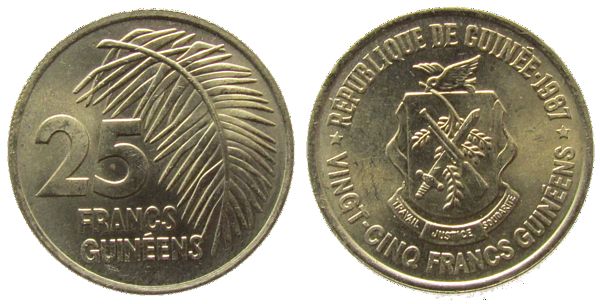 Guinea 25 Franc 1987 Ms. unz | MA-Shops