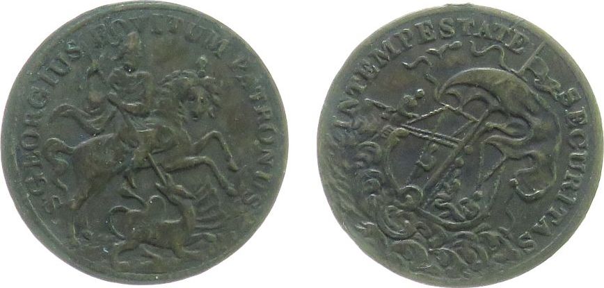 St.Georgs Taler Medaille o.J. Bronze St. Georgstaler, der heilige Georg ...