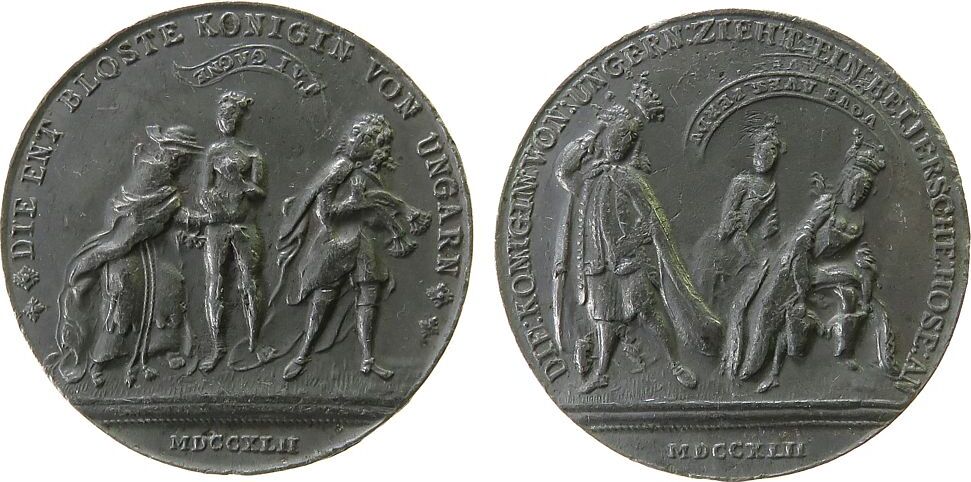 Österreich Spottmedaille 1742 Zinn Maria Theresia (1740-1780) - auf das ...