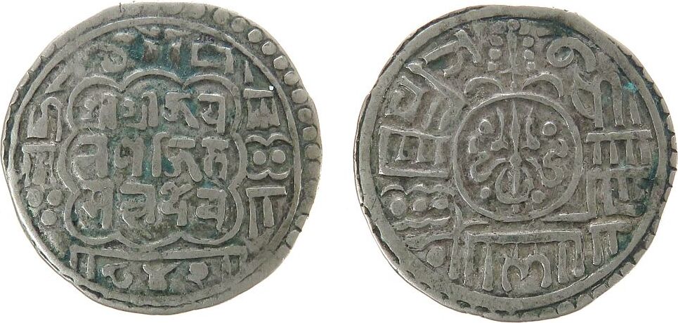 Nepal Mohar 1722 Ag Jaya Ranjit Malla (1729-1745 / NS 849-865 ...