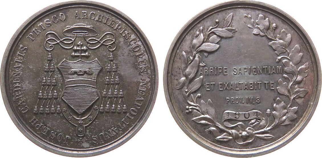 Italien Medaille Silber Prisco Joseph (1833-1923) - Kardinal und ...