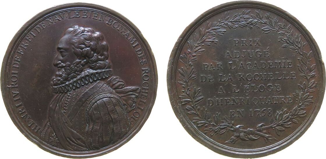 Frankreich 1769 Bronze Louis XV (1715-1774) - Preismedaille verliehen ...