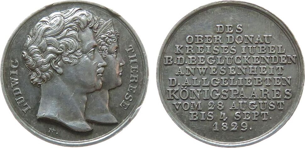Medaille 1829 Silber Ludwig I. (1825-1848) - auf die Anwesenheit in ...