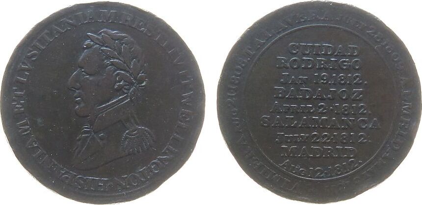 Kanada 1/2 Penny Token 1812 Kupfer Wellington - Cuidad Rodrigo ...