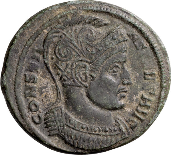 Ancient Roman 320 AD Constantine I. AE 3, Reduced Follis | MA-Shops