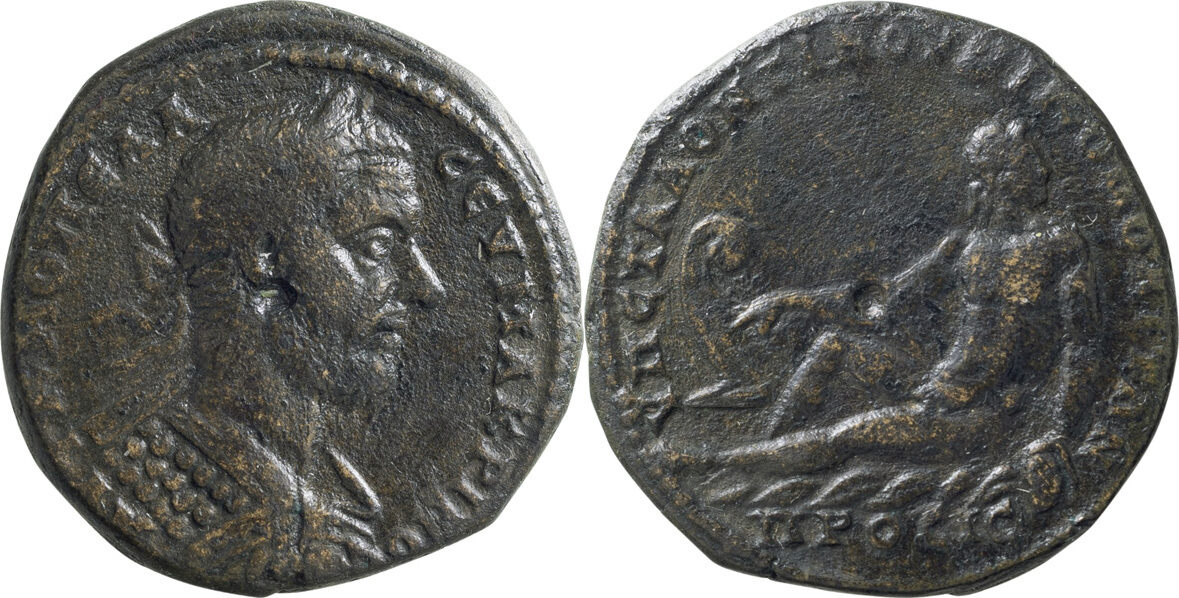 Ancient Roman AE 25-26 Governor Statius Longinus Macrinus | MA-Shops