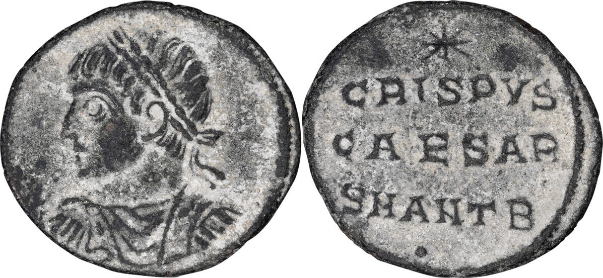 Ancient Roman 324-5 AD Crispus as Caesar. AE 3, Reduced Follis | MA-Shops