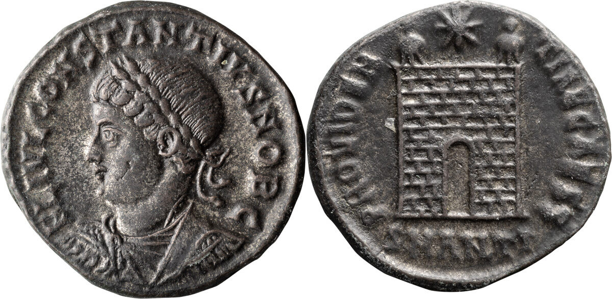 Ancient Roman 325-6 AD Constantius II as Caesar. Follis | MA-Shops