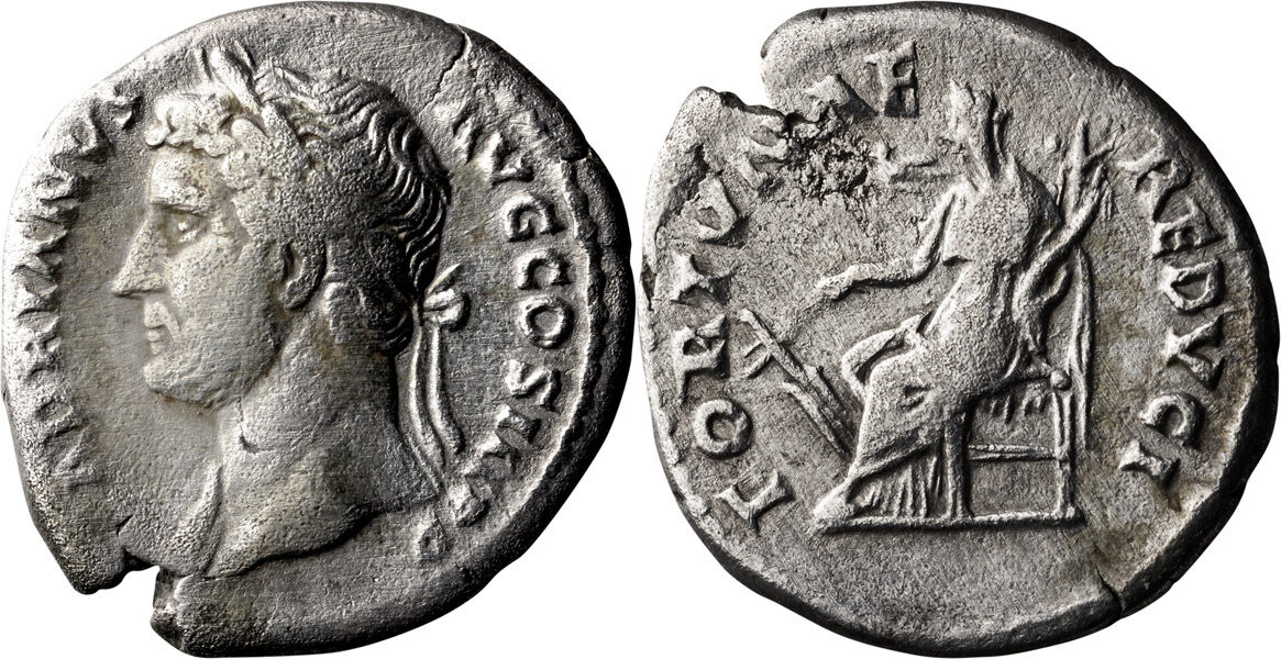 Ancient Roman c. 132 AD Hadrian. Denarius | MA-Shops