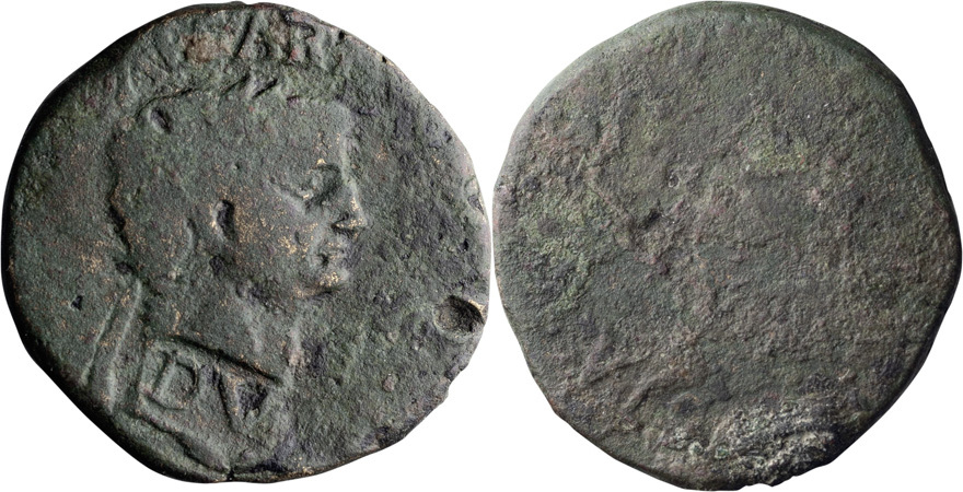 Ancient Roman Claudius I Sestertius, Devalued to Dupondius. Sestertius ...