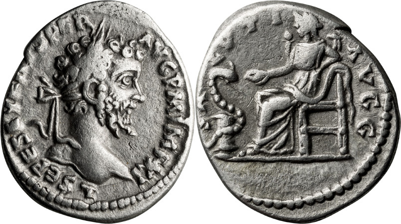 Ancient Roman 198 AD Septimius Severus. Denarius | MA-Shops