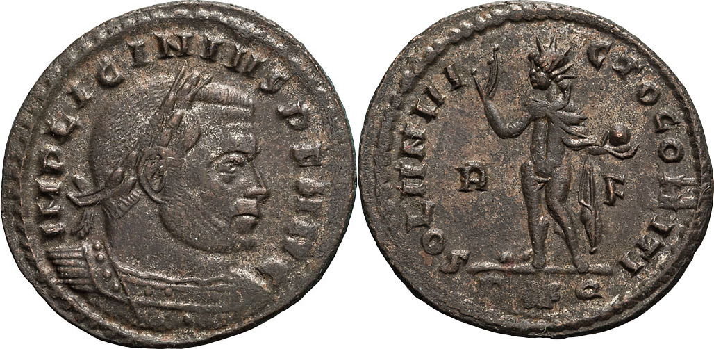 Ancient Roman 314 AD Licinius I. AE 3, Reduced Follis | MA-Shops