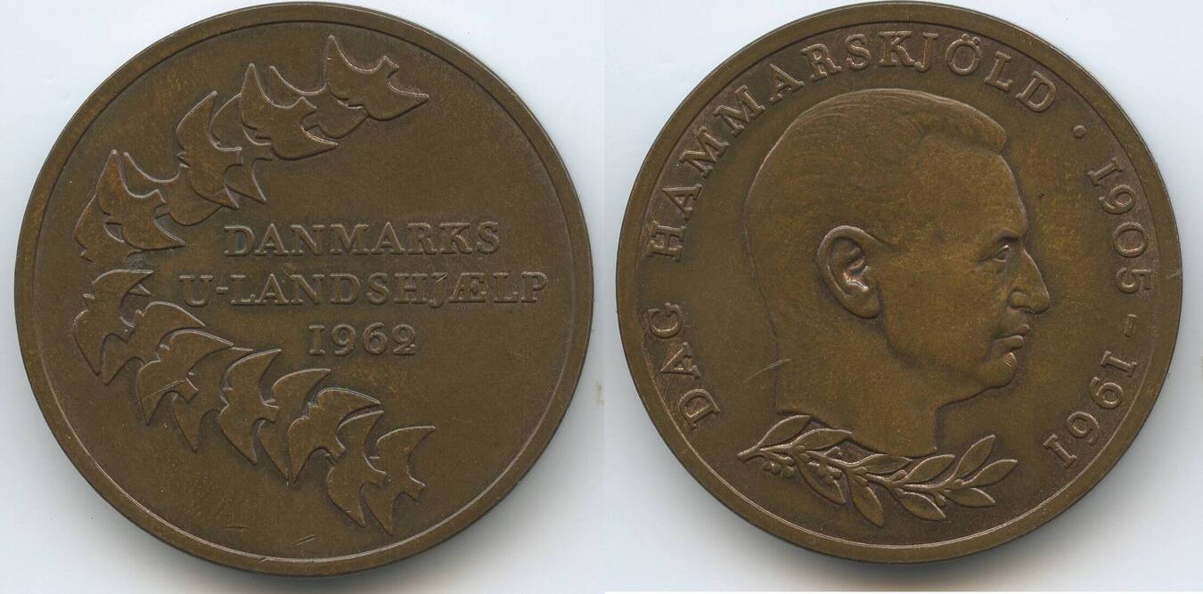 Dänemark Bronzemedaille Medal Token 1961 GX1320 - U-Landshjaelp Dag ...