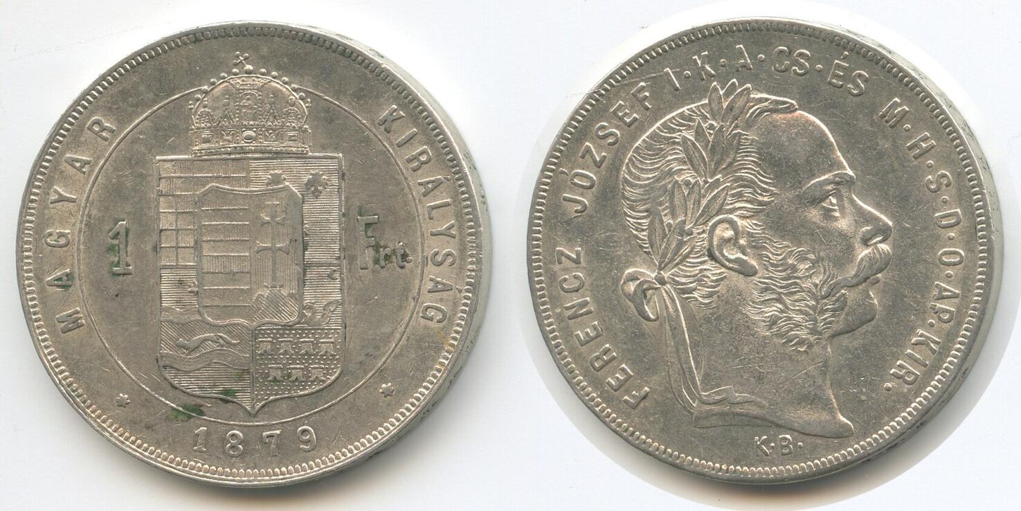 Ungarn Kremnitz 1 Forint 1879 KB G5643 - Franz Joseph I. 1848-1916 Österreich Vorzüglich | MA-Shops