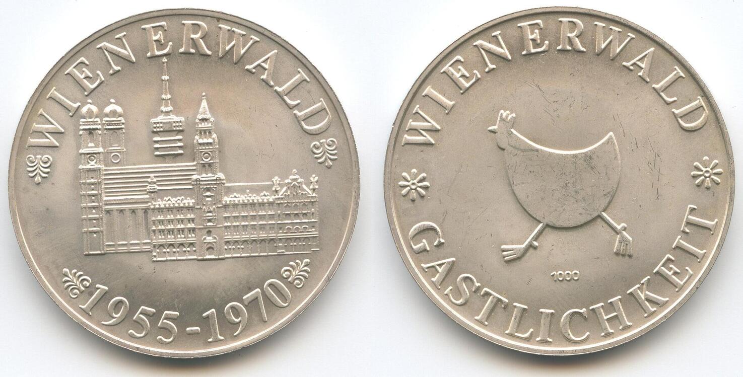 Österreich Silbermedaille 1955-1970 GX146 - Wienerwald Gastlichkeit ...
