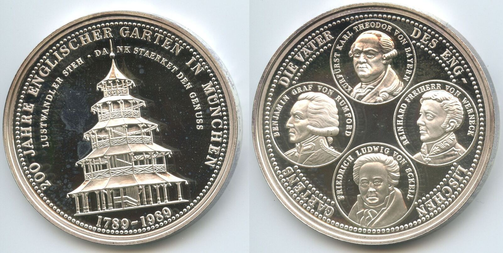 Deutschland Bayern Silbermedaille 1789-1989 PA167 - 200 Jahre ...