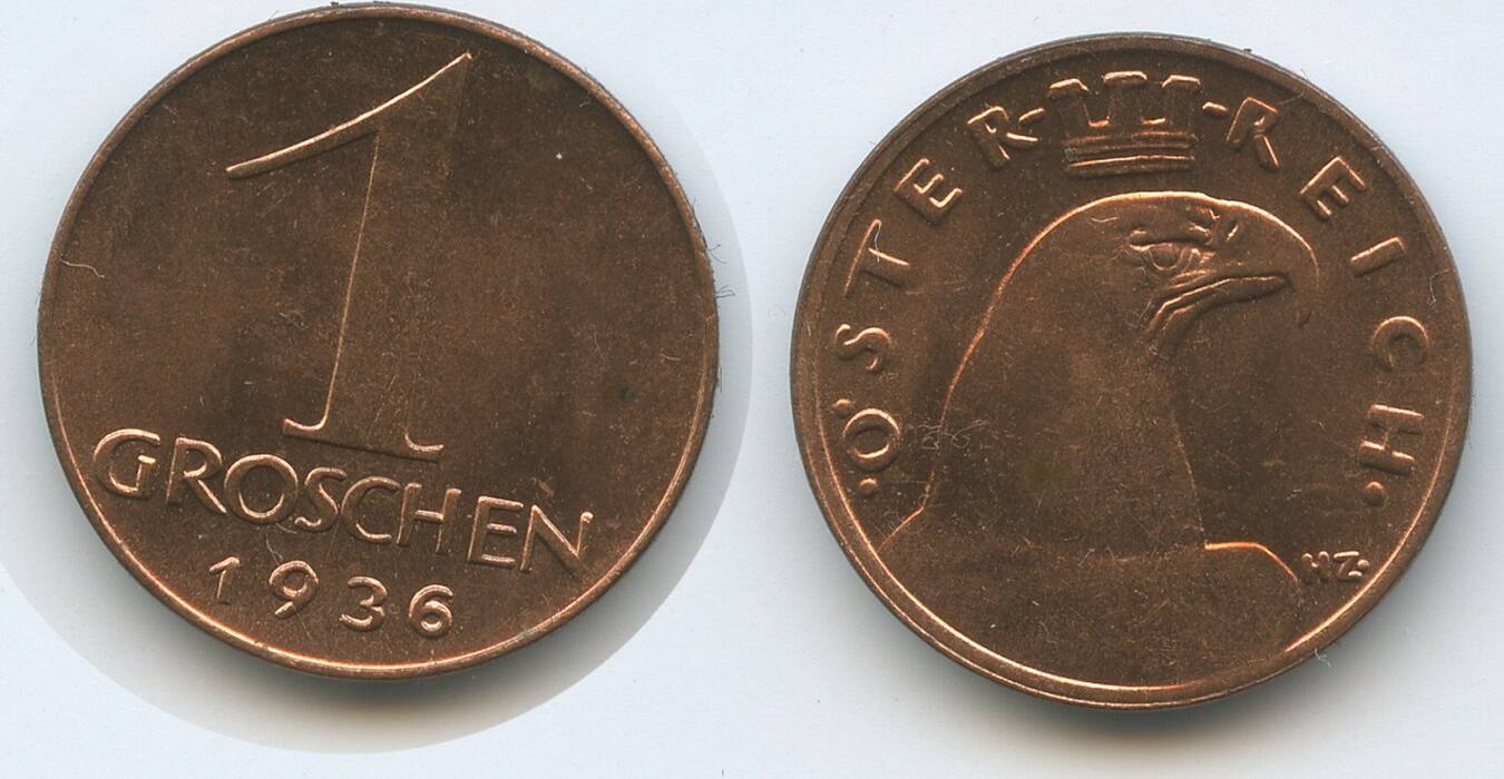 Österreich 1.Republik 1 Groschen 1936 G4191 - Austria Unzirkuliert | MA ...