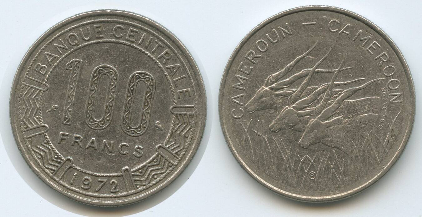 Kamerun 100 Francs 1972 G11615 - Cameroon - Central bank of Equatorial ...