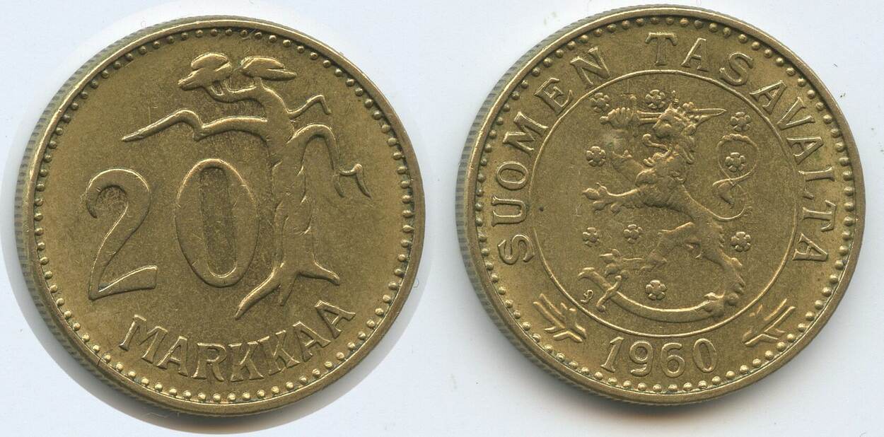 Finnland 20 Markkaa 1960 S G9734 - Baum Tree Finland Suomen Tasavalta ...