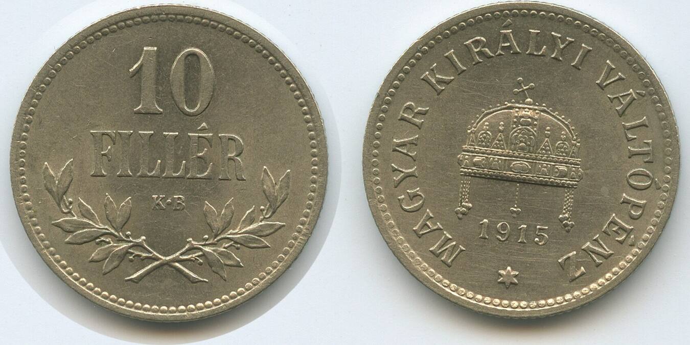 Ungarn Kaiserreich 10 Filler 1915 KB Kremnitz G14788 - Franz Joseph I. 1848-1916 Hungary Fast ...