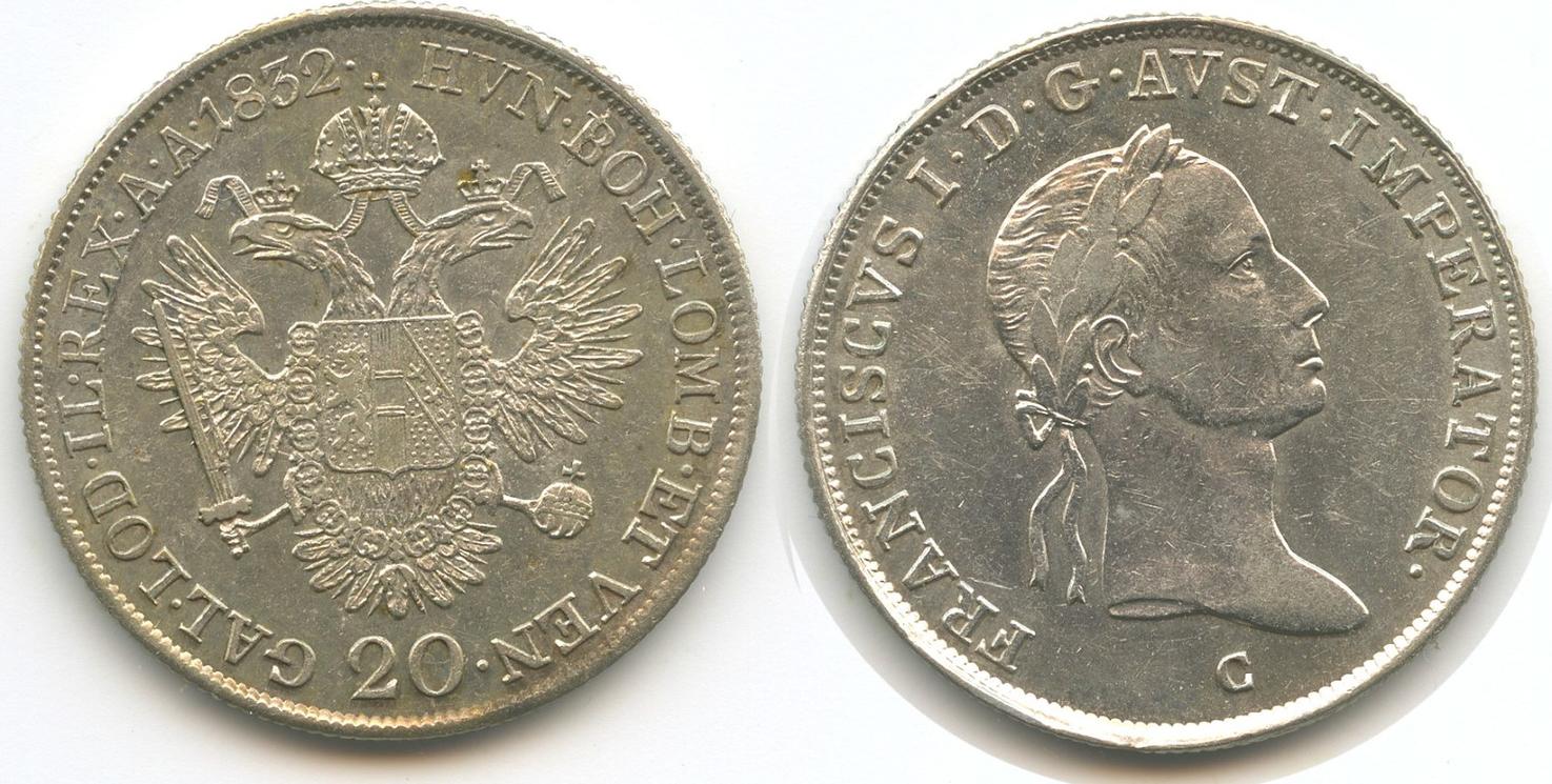 Österreich Böhmen Prag 20 Kreuzer 1830 C M#5808 - Franz II.1792-1835 Fast Vorzüglich | MA-Shops