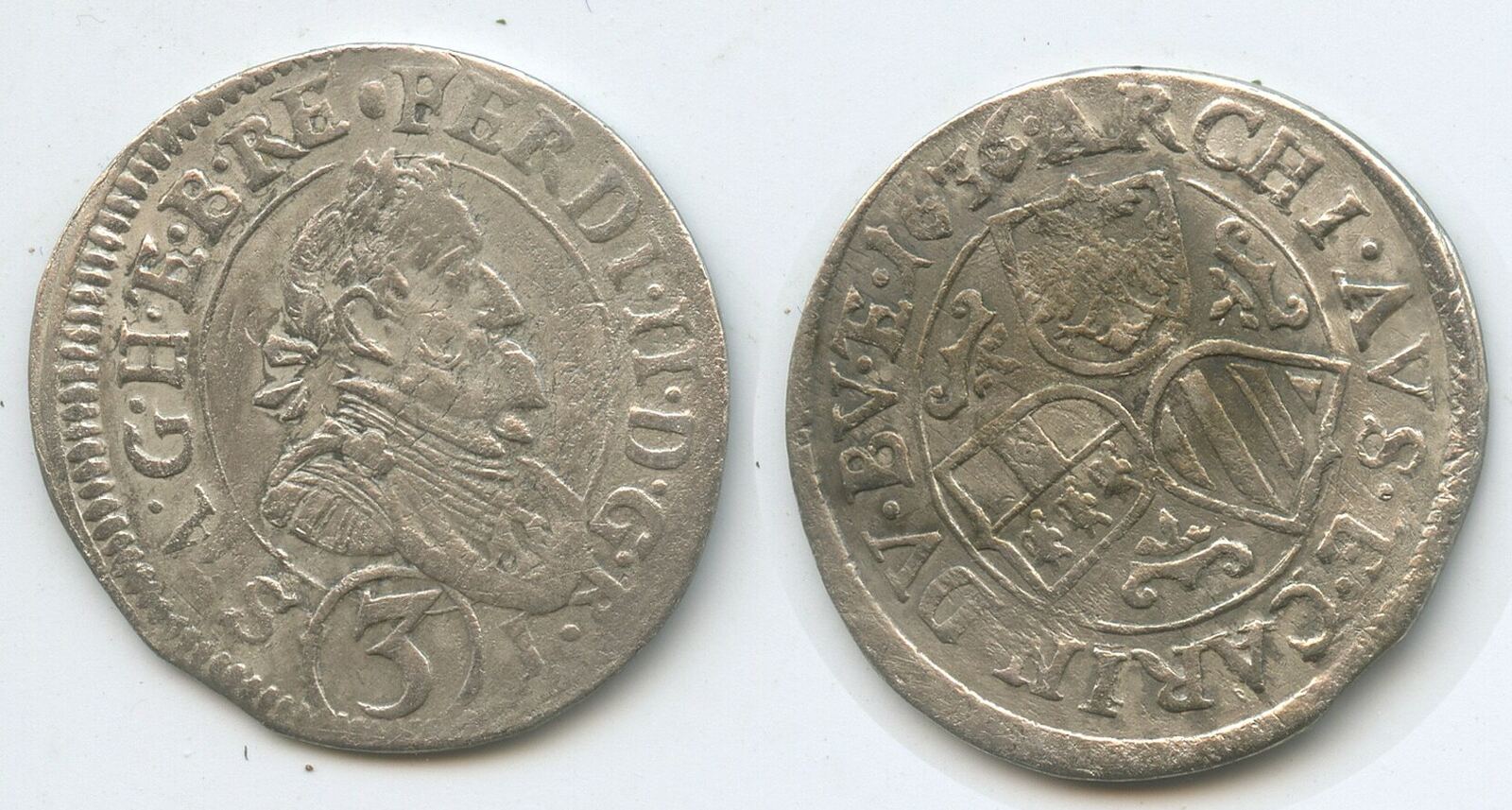 RDR Österreich St.Veit 3 Kreuzer (Groschen) 1636 G5248 - Ferdinand II. 1619-1637 Austria Sehr ...