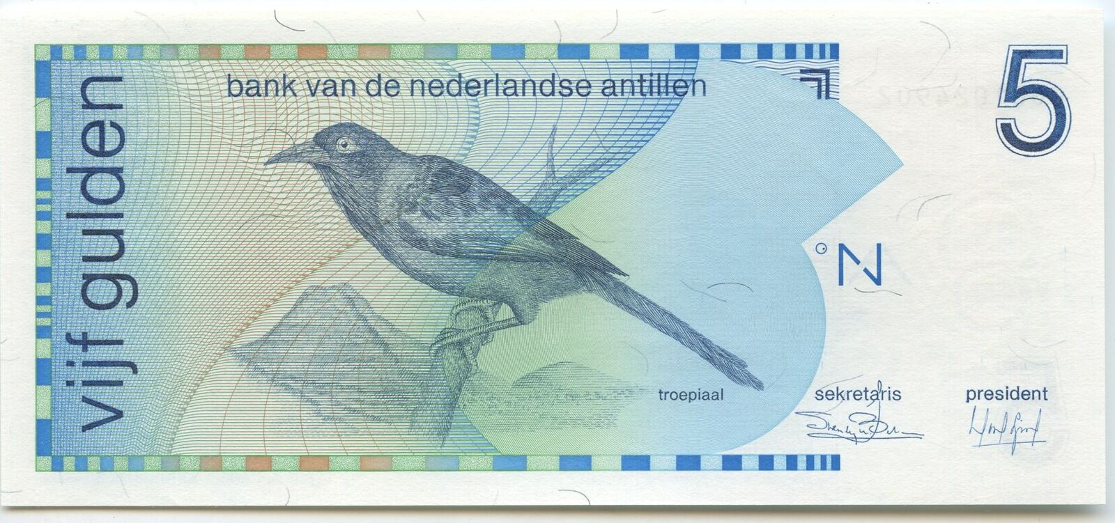 Niederländische Antillen 5 Gulden 1986 GB644 - Banknote - Netherlands ...