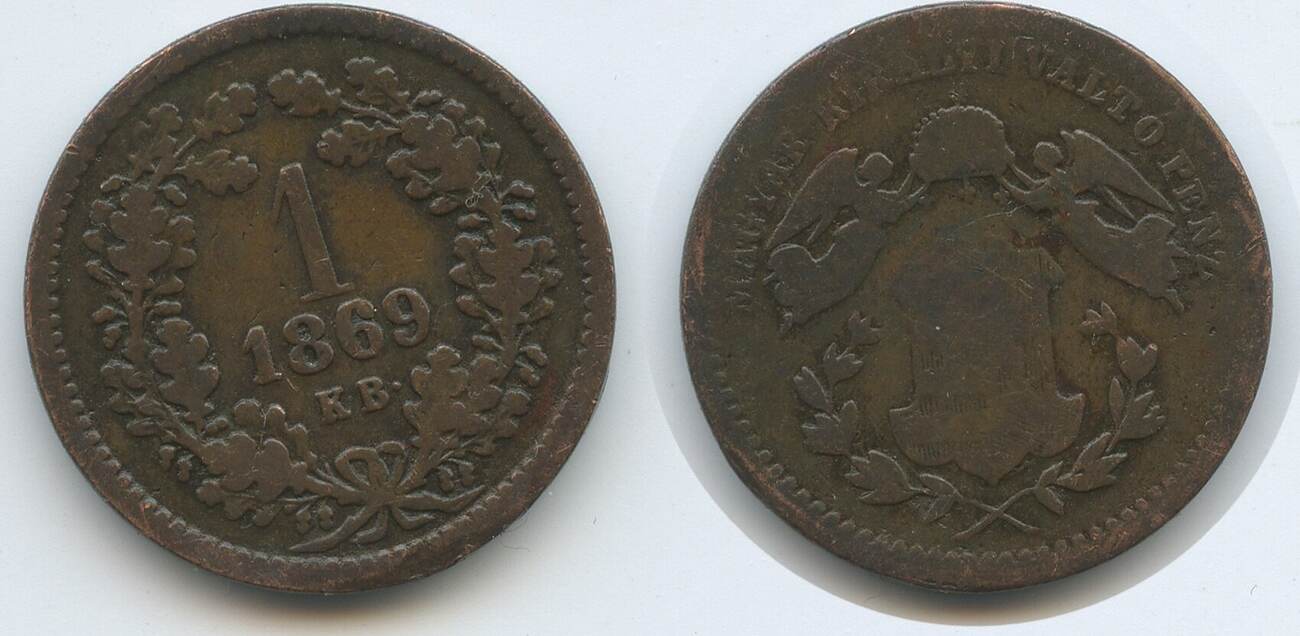 Ungarn Kaiserreich 1 Krajczar 1869 KB Kremnitz G14551 - Franz Joseph I. 1848-1916 Österreich ...