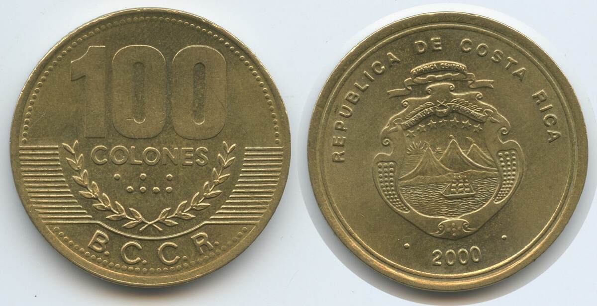 100 Colones 2000 B.C.C.R. G15882 - America Central - Republic of Costa Rica Fast unzirkuiert ...