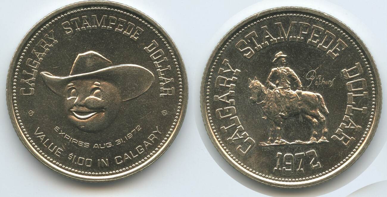 Kanada Alberta Calgary Stampede Dollar 1972 M#7304 - Lächelndes ...