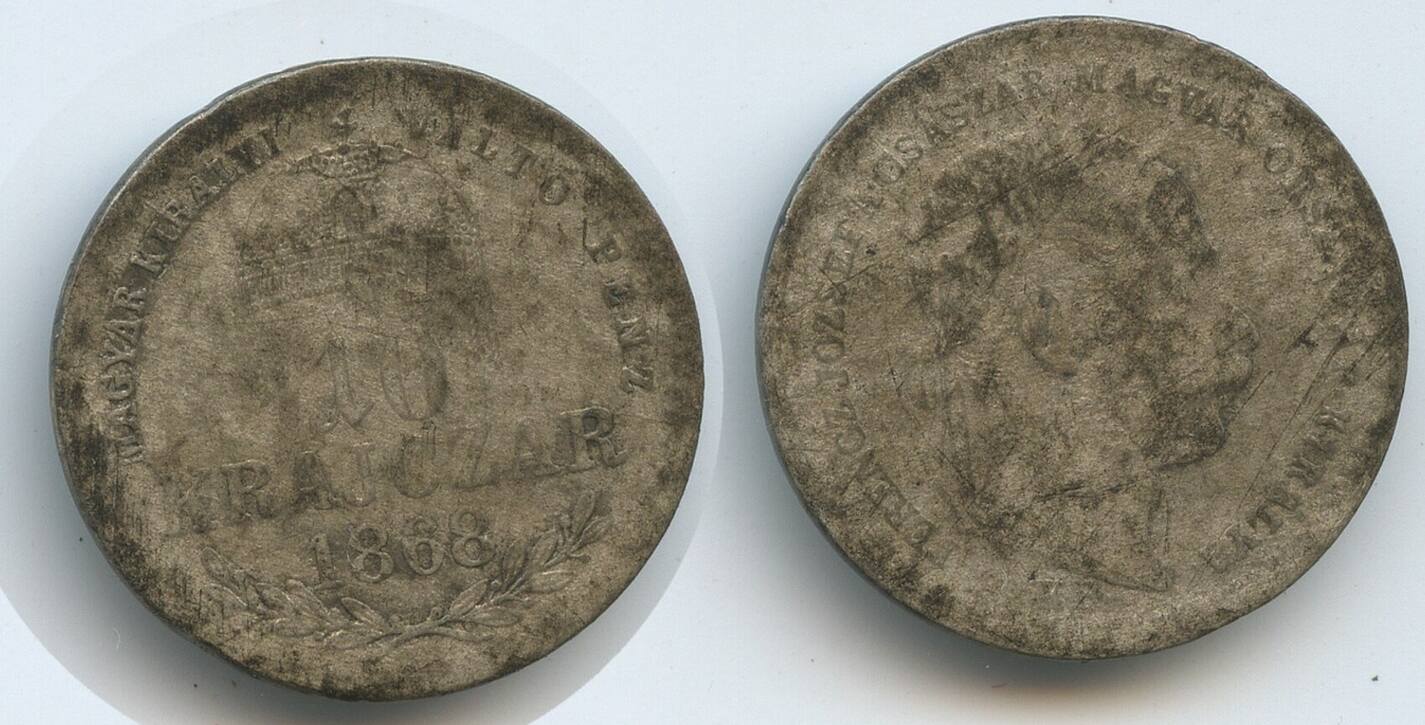 Ungarn Kaiserreich 10 Krajczár 1868 KB Kremnitz G14766 - Franz Joseph I. 1848-1916 Austria Schön ...