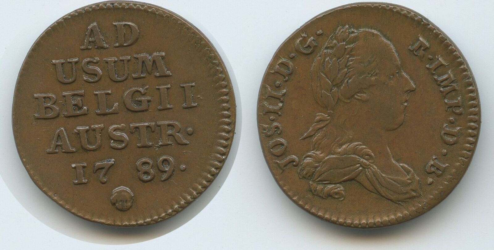 RDR Österreichische Niederlande Belgien 1 Liard (1 Oord) 1789 G7777 - Brabant Josef II. 1780 ...