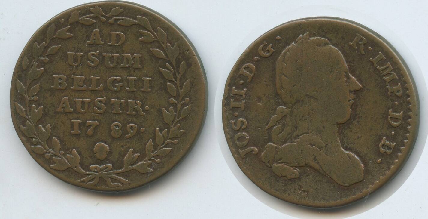 RDR Österreichische Niederlande Belgien 2 Liards (2 Oorden) 1789 G7776 - Brabant Josef II. 1780 ...