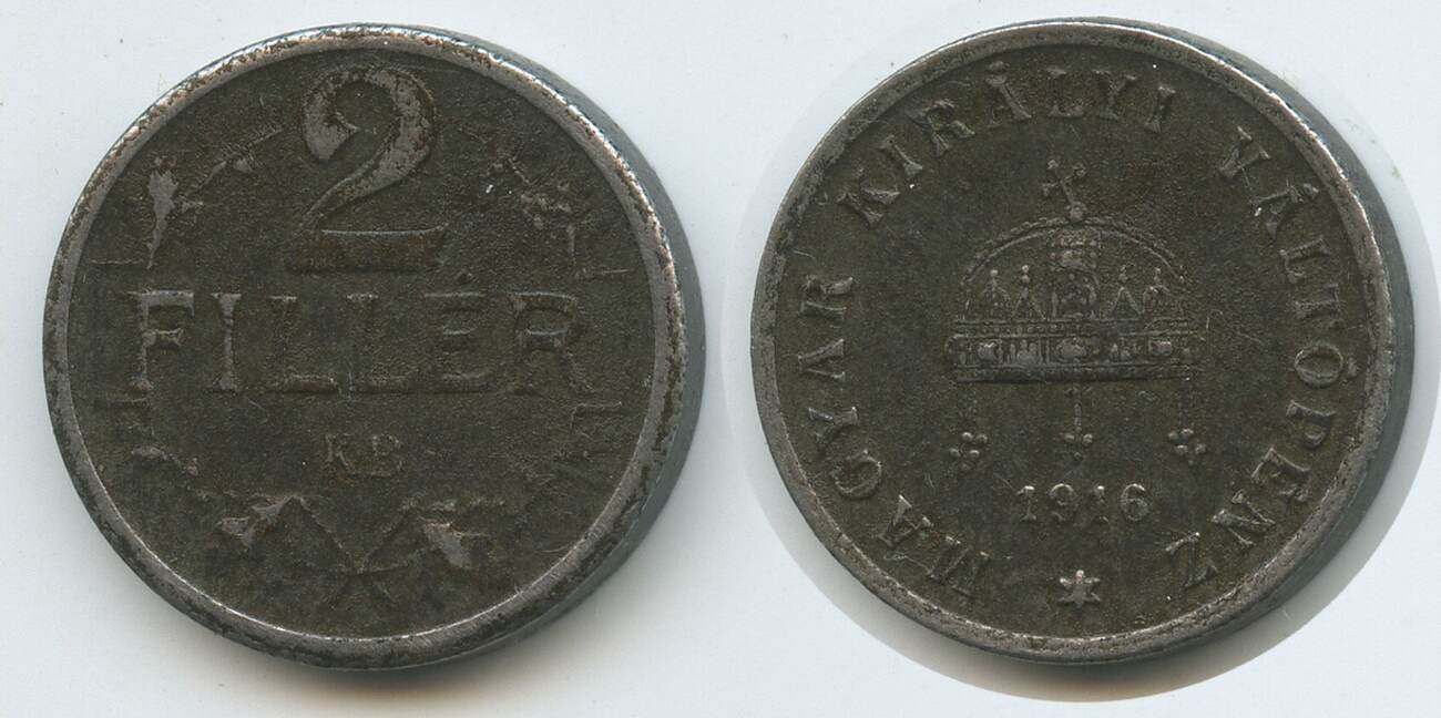 Ungarn Kaiserreich 2 Filler 1916 KB Kremnitz G5521 - Karl I. 1916-1918 ...